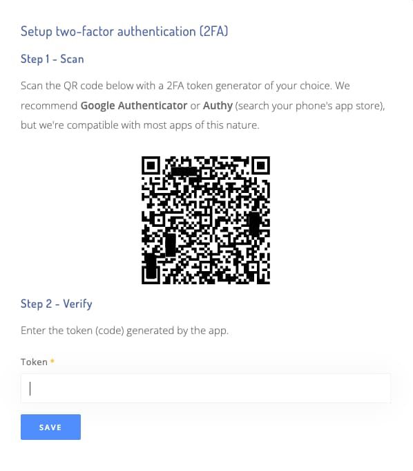 Setting up Two-factor authentication (2FA) | Dokumentacja Breww